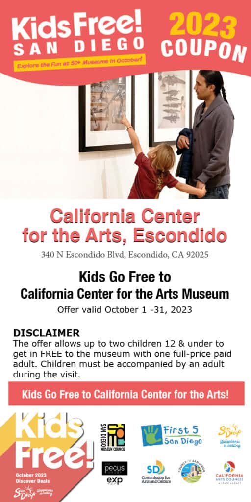 California Center for the Arts Museum Kids Free Coupon - San Diego Museum Council