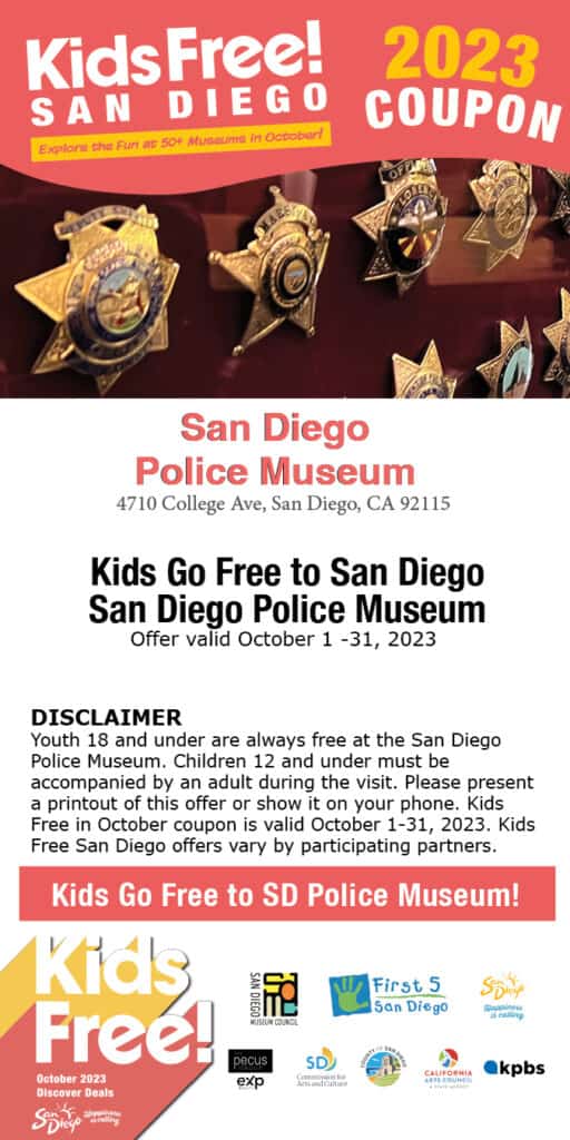 SD Police Museum Kids Free Coupon - San Diego Museum Council