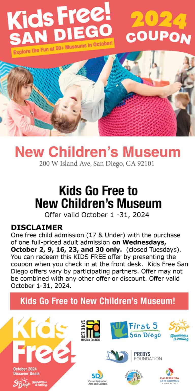 New Children's Museum Kids Free Coupon - San Diego Museum Council
