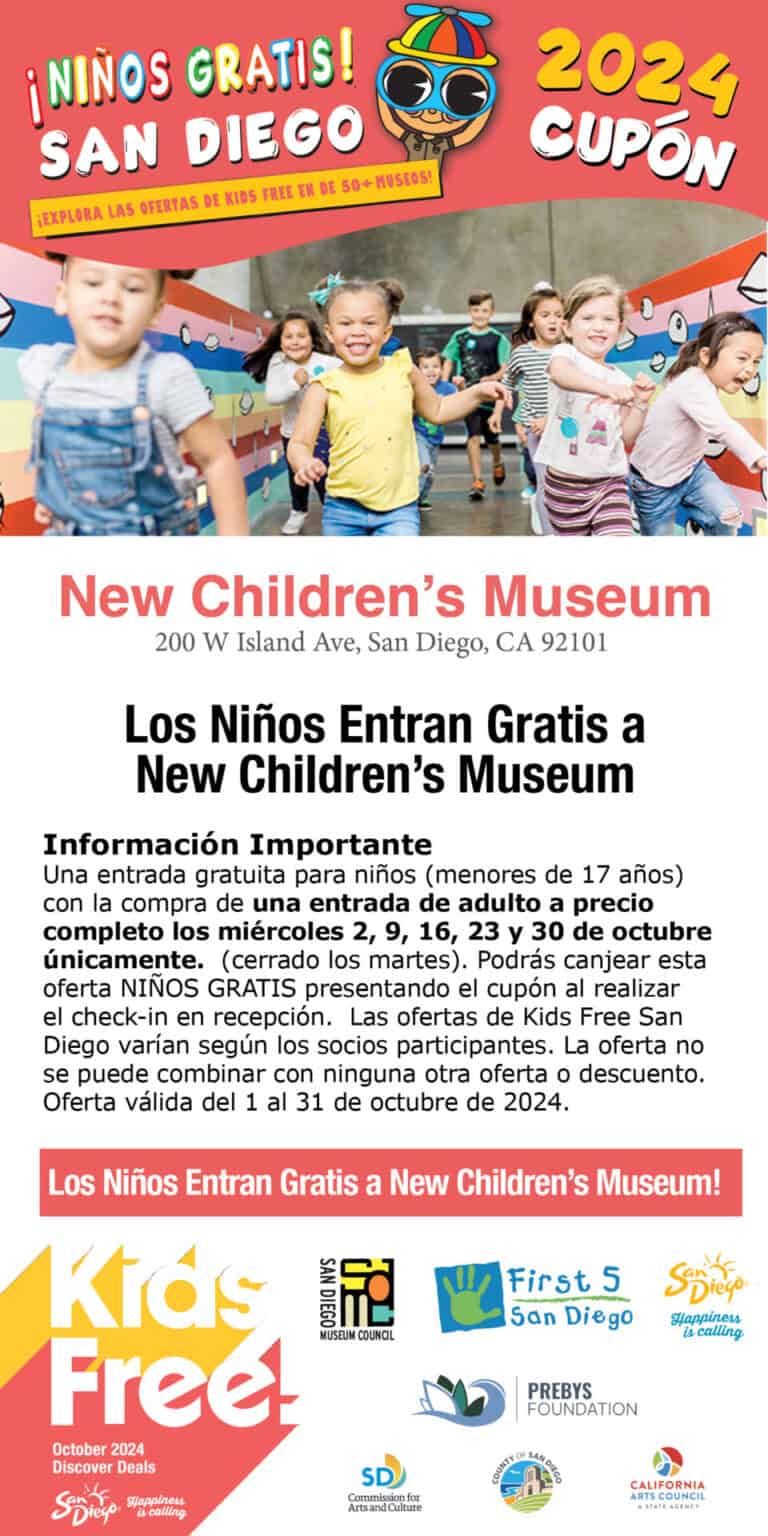 New Children's Museum Kids Free Coupon - San Diego Museum Council