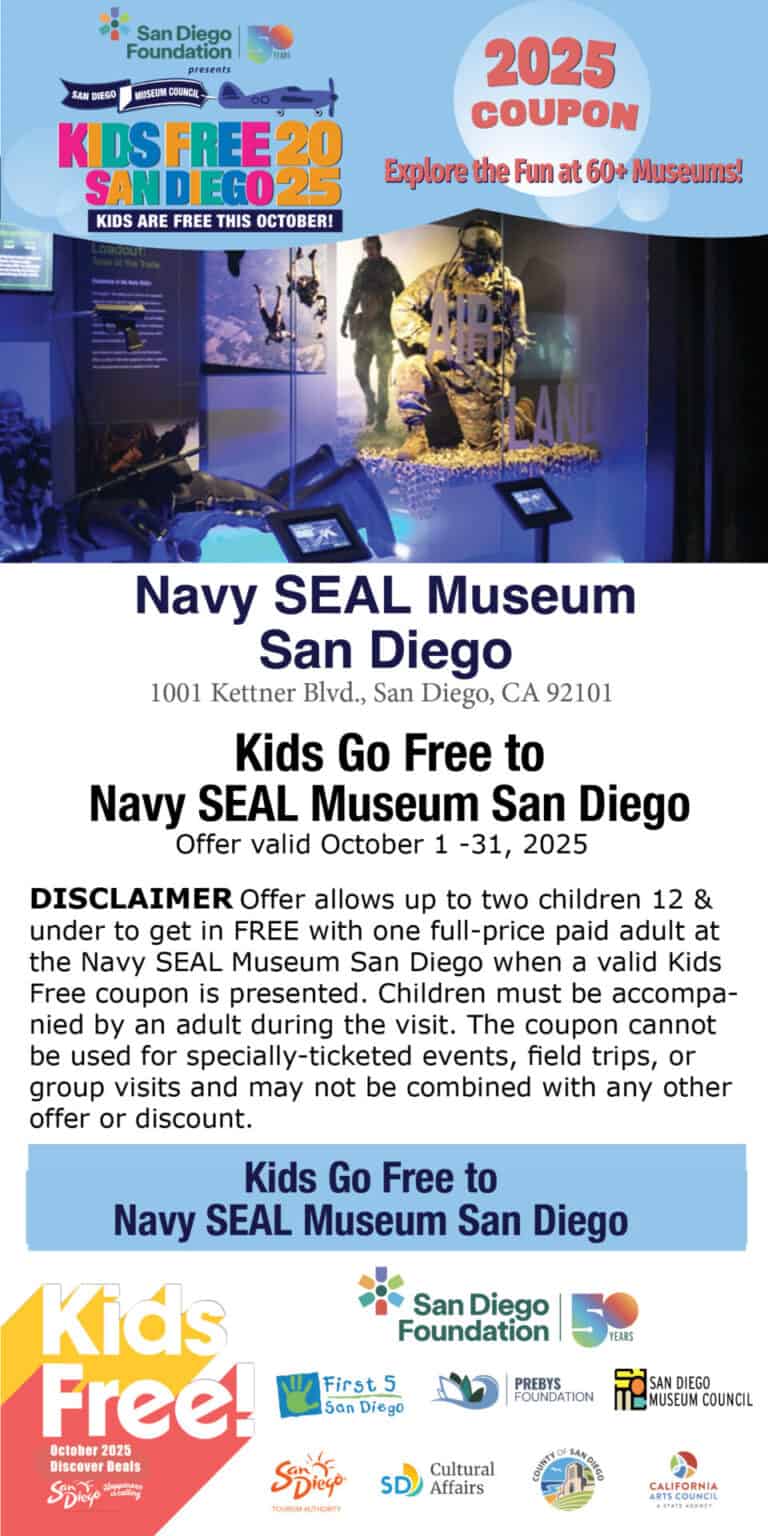 Navy SEAL Museum San Diego Kids Free Coupon - San Diego Museum Council